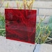 1/4" Transparent Dark Red Acrylic Plexiglass Sheet 12" X 12" Cast ...