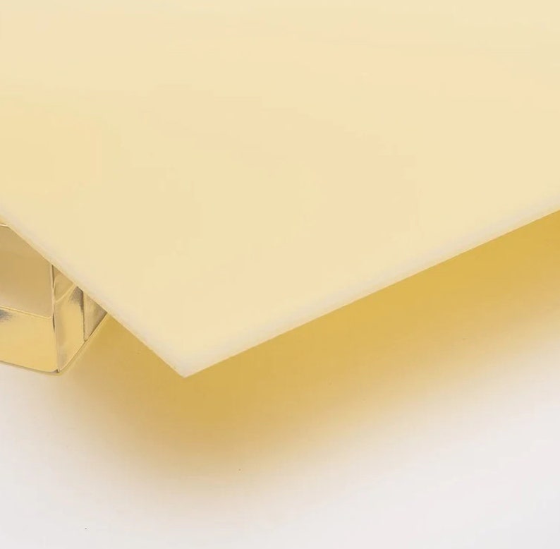 1/8 3mm Ivory Cream off White Acrylic Solid Color Plexiglass Sheet 0. ...