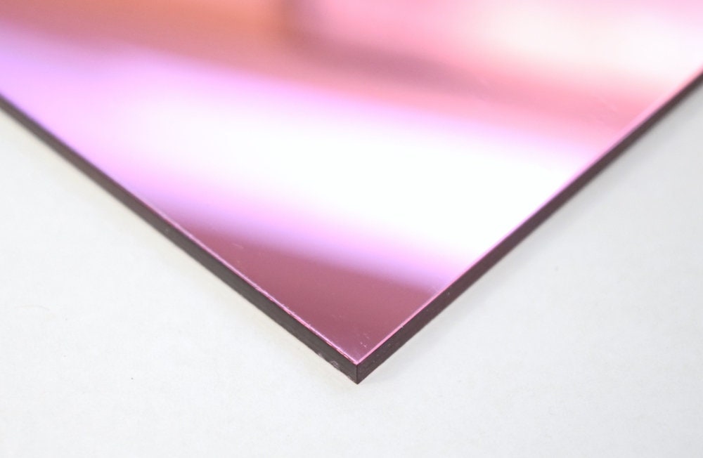 1/8" (3mm) Pink Mirror Acrylic Plexiglass Plastic Sheet 24" X 12" - Etsy