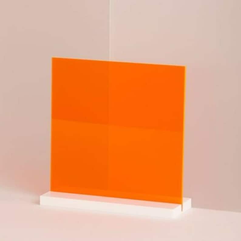 1/8 Neon Orange Fluorescent Acrylic Plexiglass Sheet 24 X 12 on Sale ...