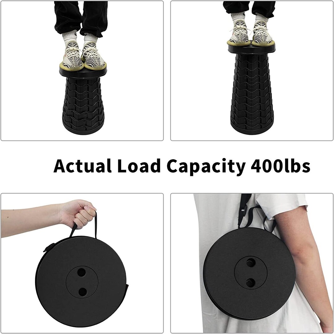 Collapsible Portable Chair, Retractable Folding Stool, Sturdy ...