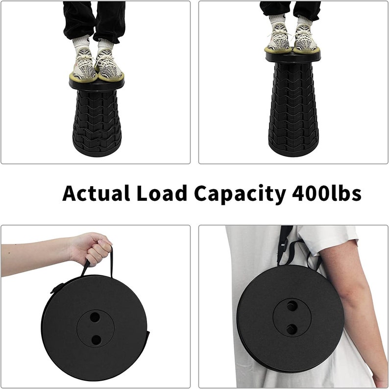 Collapsible Portable Chair, Retractable Folding Stool, Sturdy ...