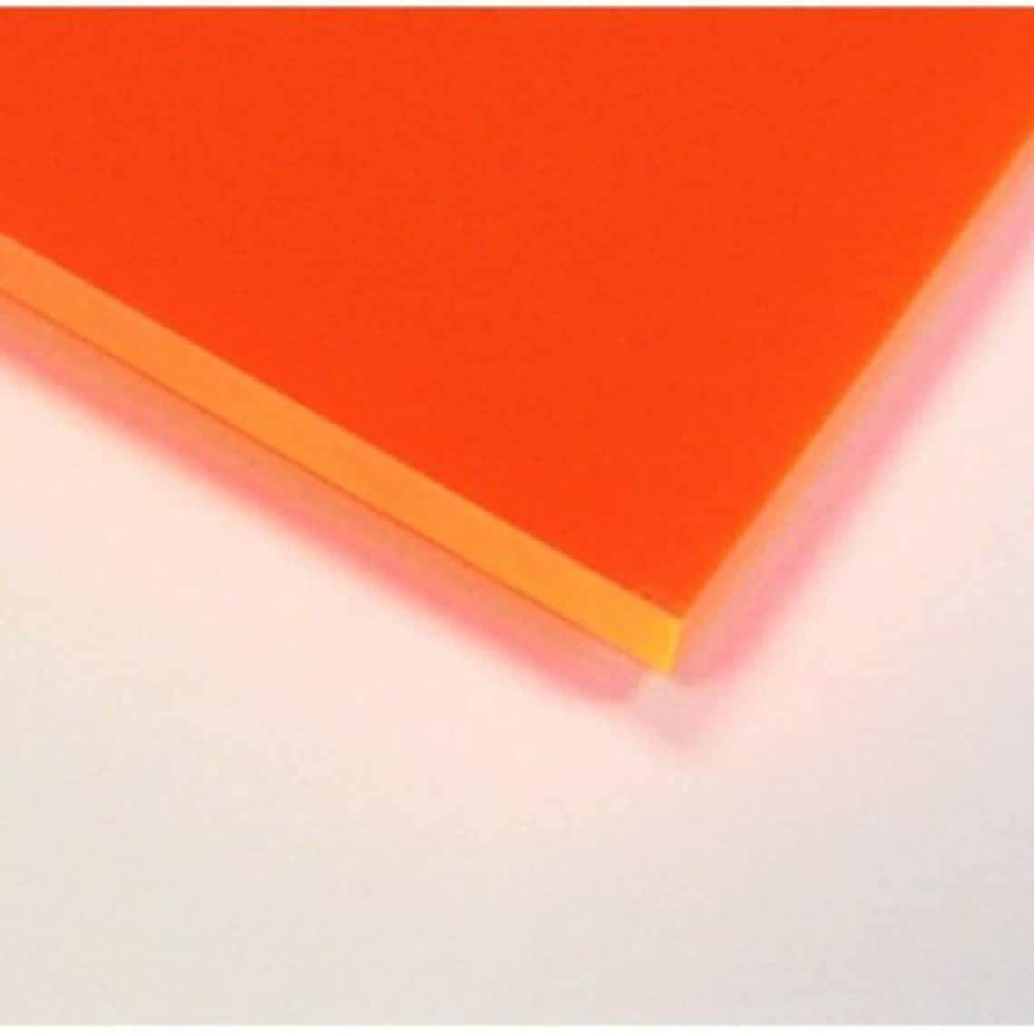 1/8 Neon Orange Fluorescent Acrylic Plexiglass Sheet 24 X 12 on Sale ...