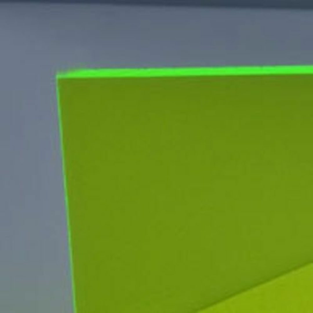 1/8" (3mm) Neon Green Fluorescent Acrylic 24" X 12" Plexiglass Sheet ...