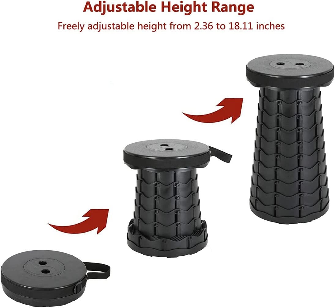 Collapsible Portable Chair, Retractable Folding Stool, Sturdy ...