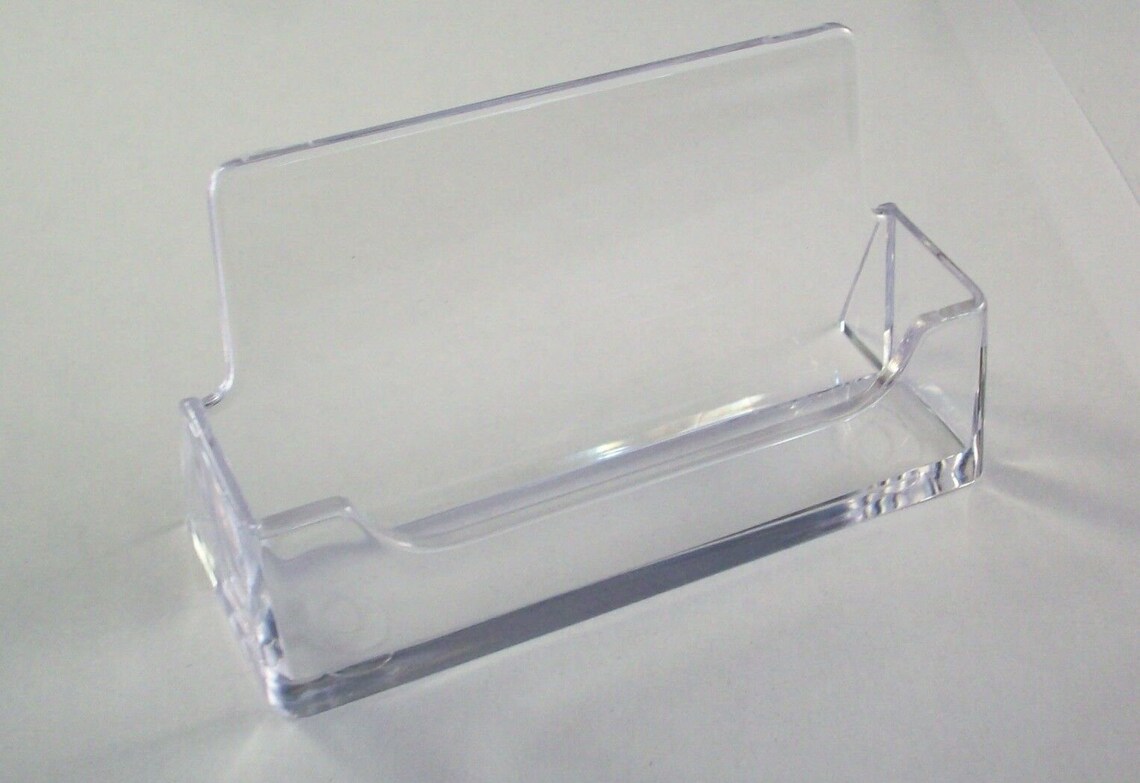 SALE 12 New Clear Plastic Acrylic Desktop Business Card Holder Display ...