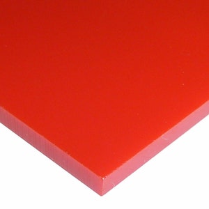 1/8" Solid Red Acrylic Plexiglas Sheet 24" X 12" Cast Acrylic AZM - Etsy