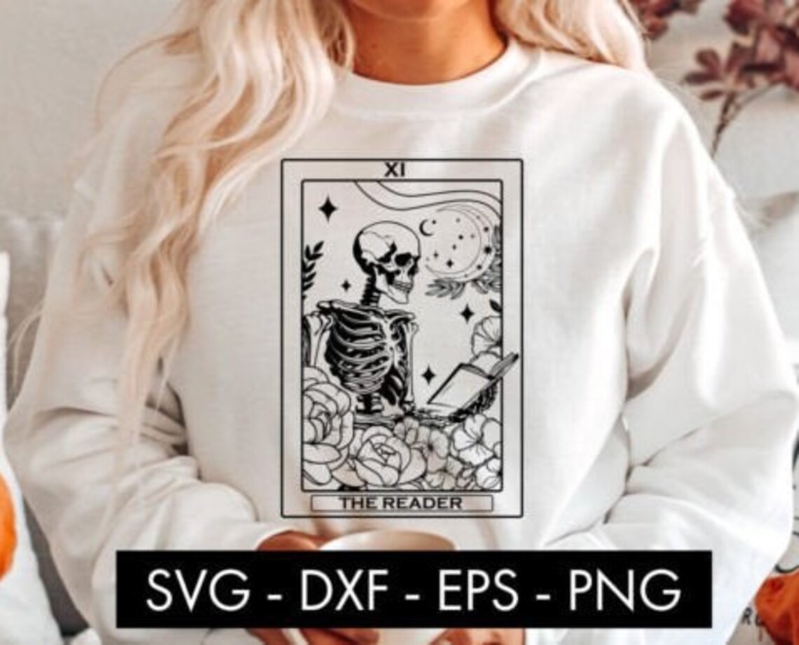 Tarot Card the Reader SVG Cut File PNG, the Tarot Card Reader SVG ...
