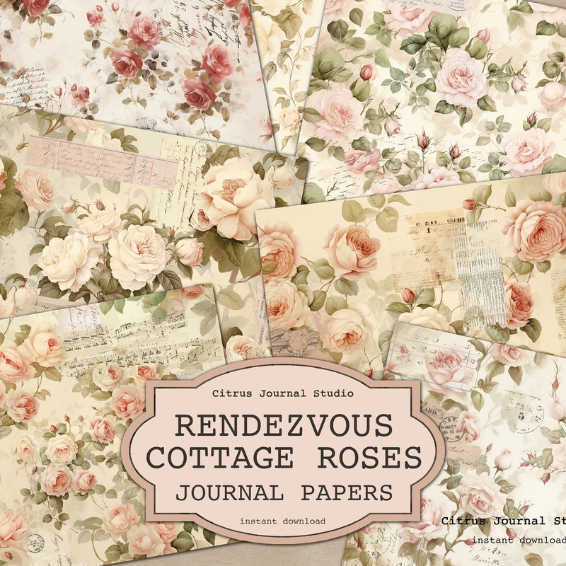 Cottage Roses - Etsy
