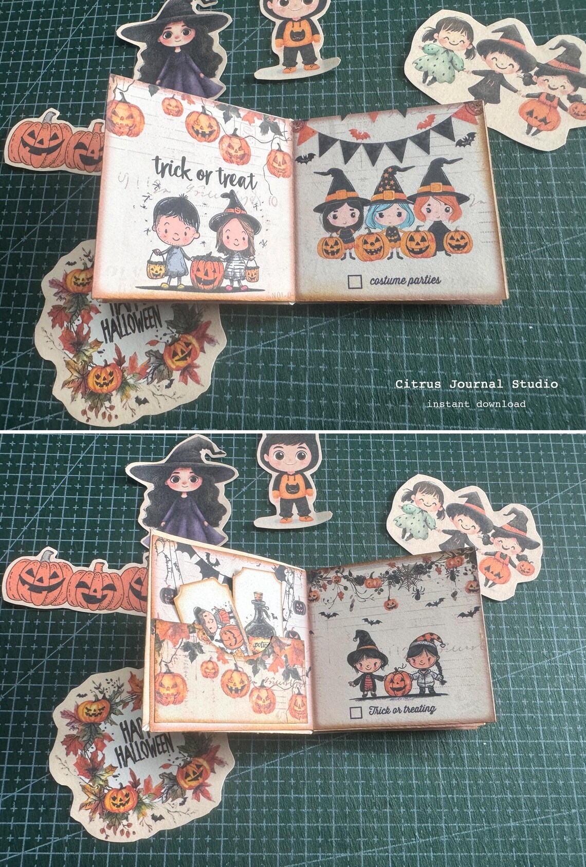 Halloween Bucket List, Halloween Mini Book, Halloween List, Fussy Cuts ...