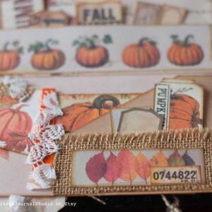 Fall Junk Journal Folio, Autumn Folio, Pumpkin Tags, Pumpkin Ephemera ...
