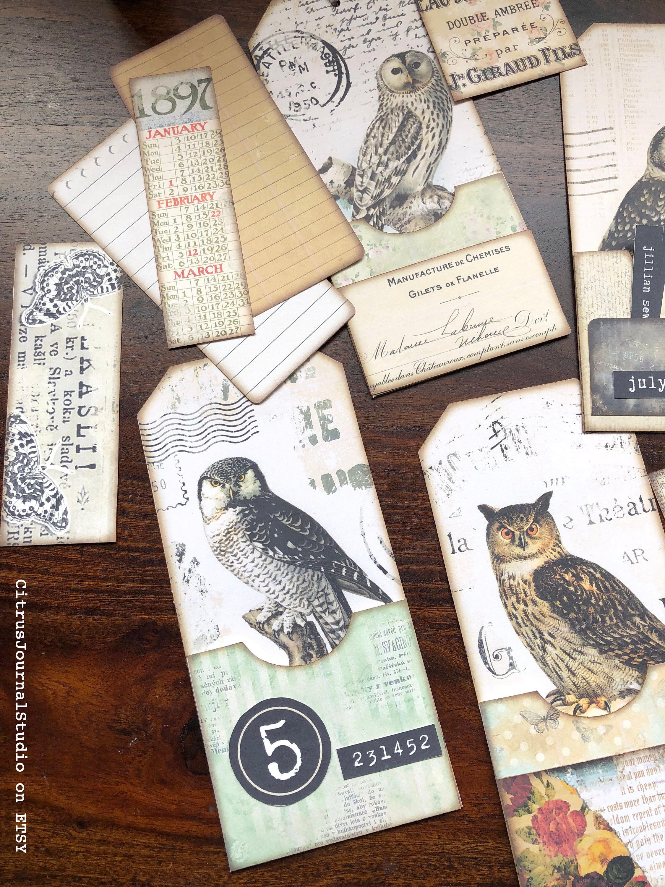 Loaded Tags Junk Journal Kit Collage Sheet Journal Tags - Etsy