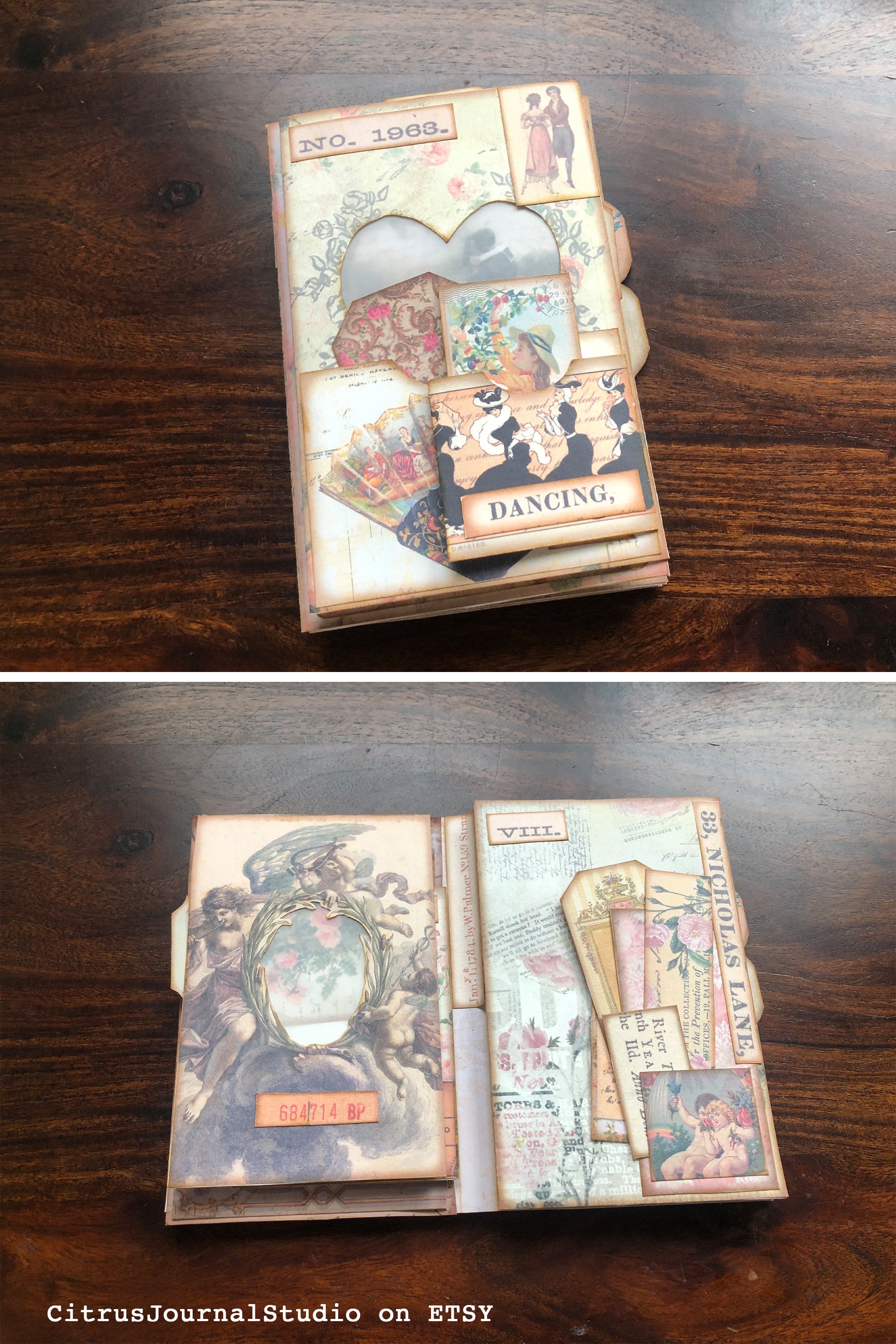 Junk Journal Kit, Valentine Journal, Lovers Journal, Vintage Ephemera ...