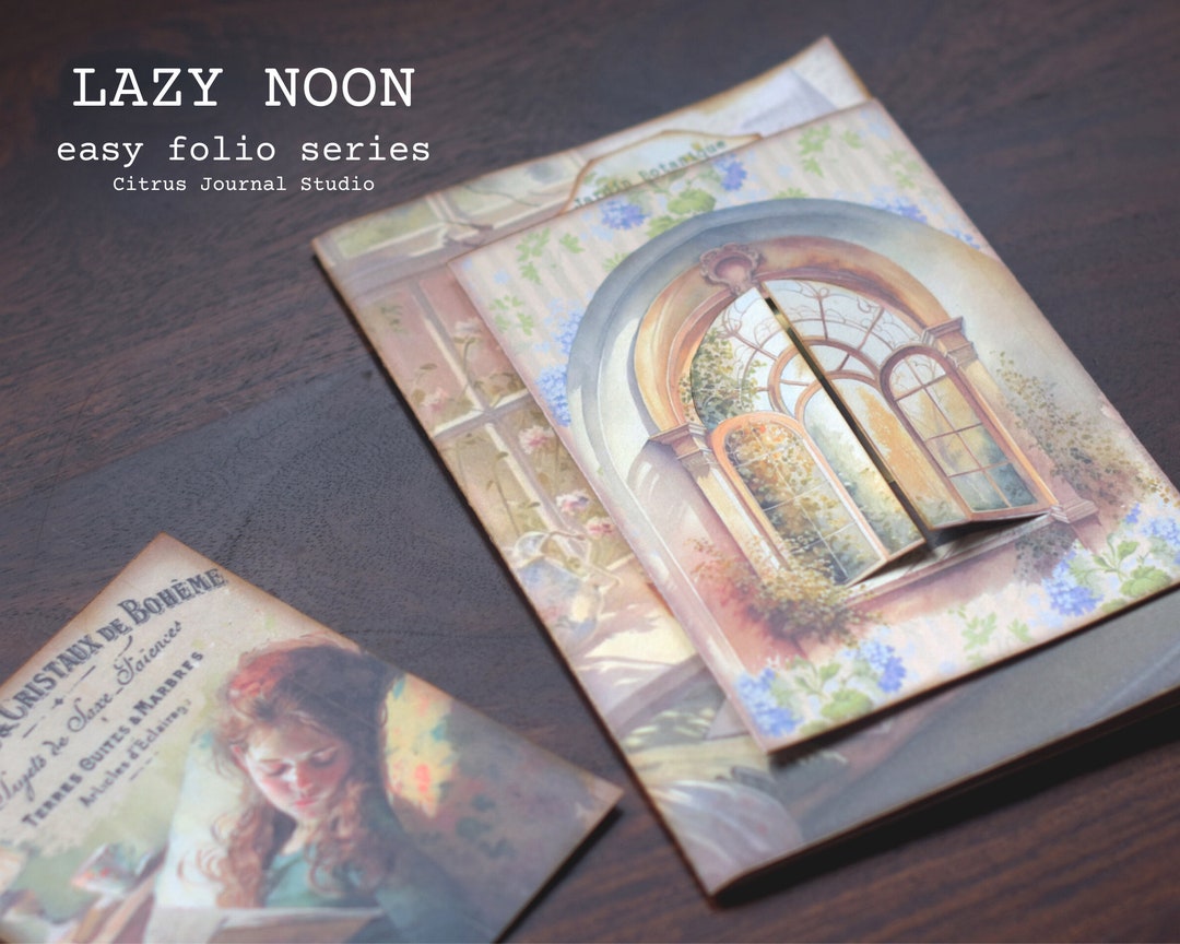 Lazy Noon Folio, Plant Lover, Junk Journal Kit, Folio, Journal Tags ...