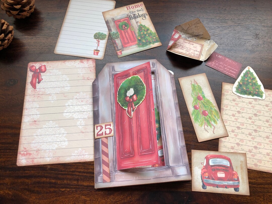 Christmas Folio, Junk Journal, Christmas Ephemera, Christmas Tree ...