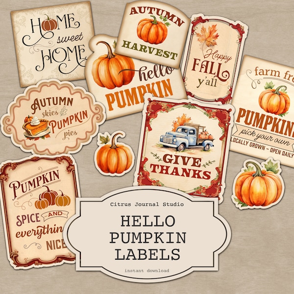 Fall Labels - Etsy