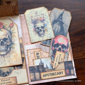 Wicked Season, Halloween Folio, Junk Journal, Folding Folio, Vintage ...