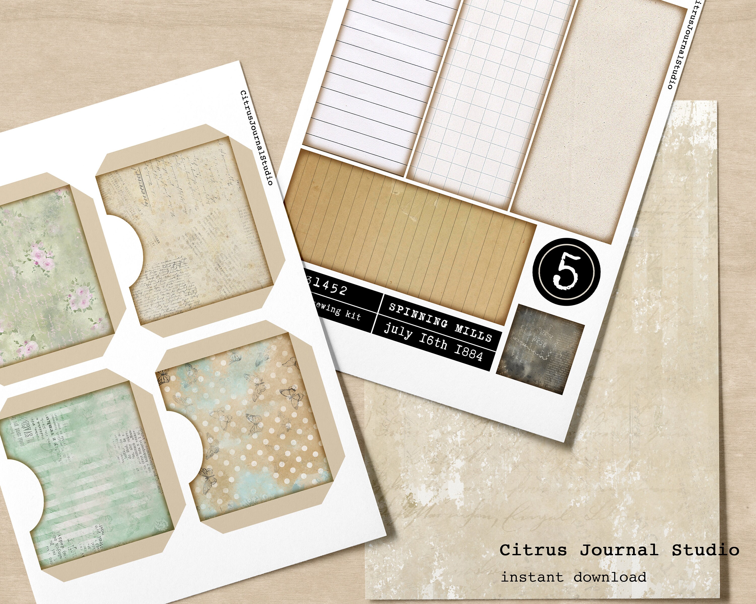 Loaded Tags Junk Journal Kit Collage Sheet Journal Tags - Etsy