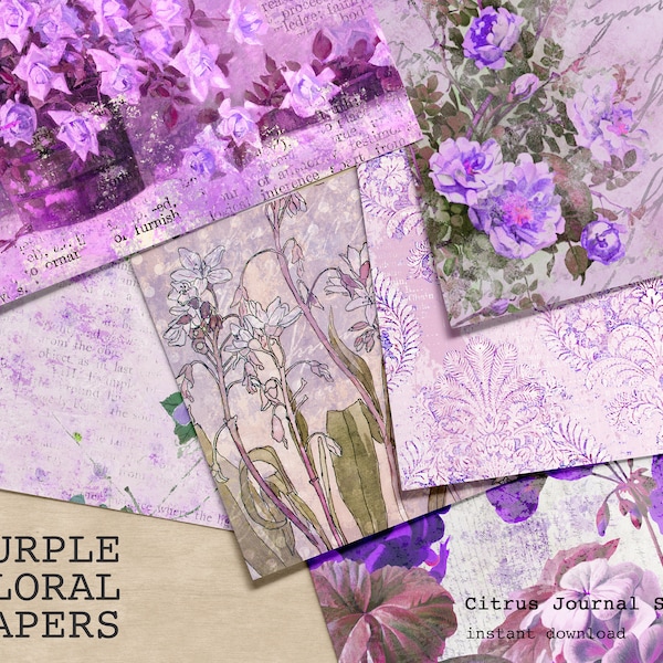 Purple Collage Kit - Etsy