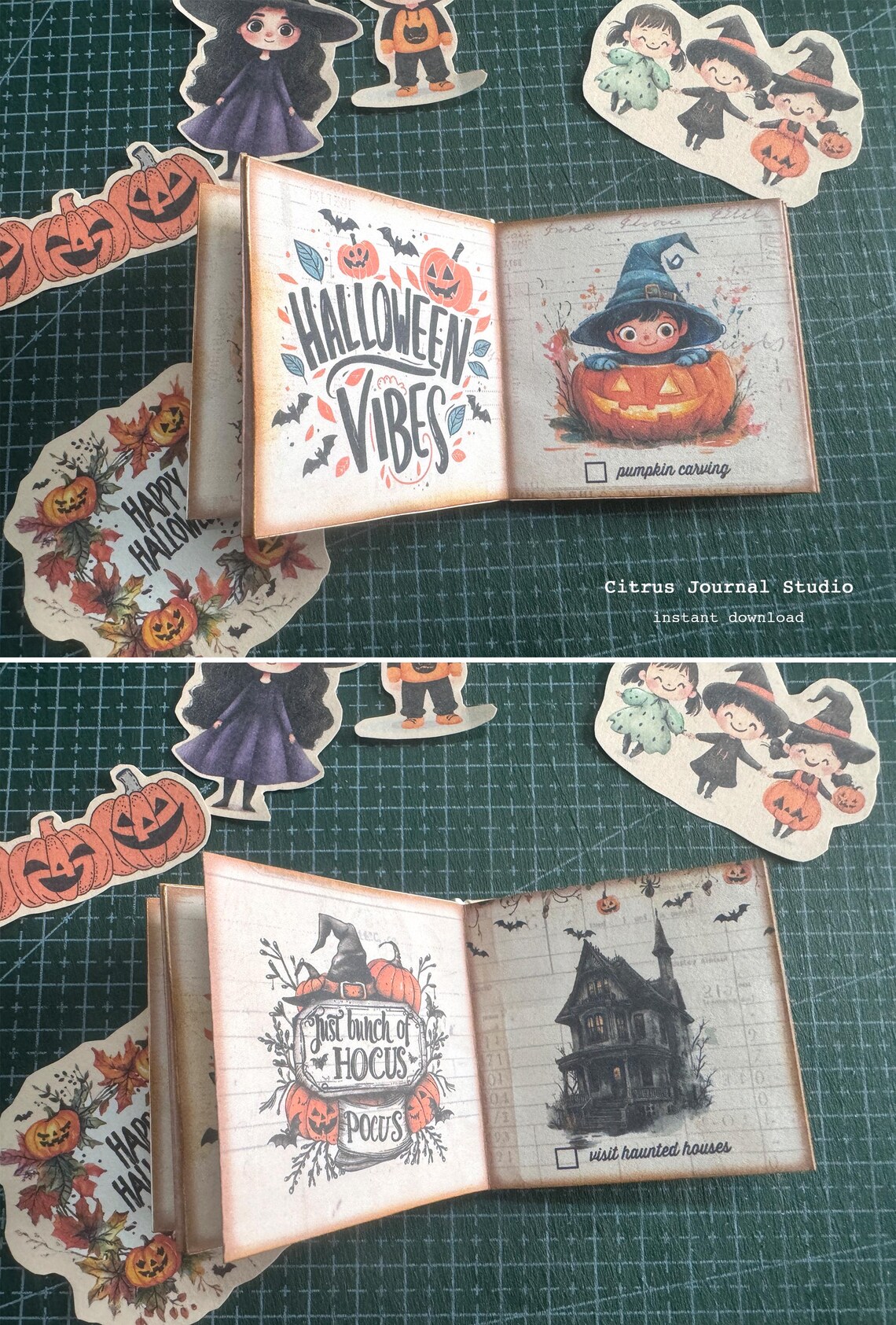 Halloween Bucket List, Halloween Mini Book, Halloween List, Fussy Cuts ...