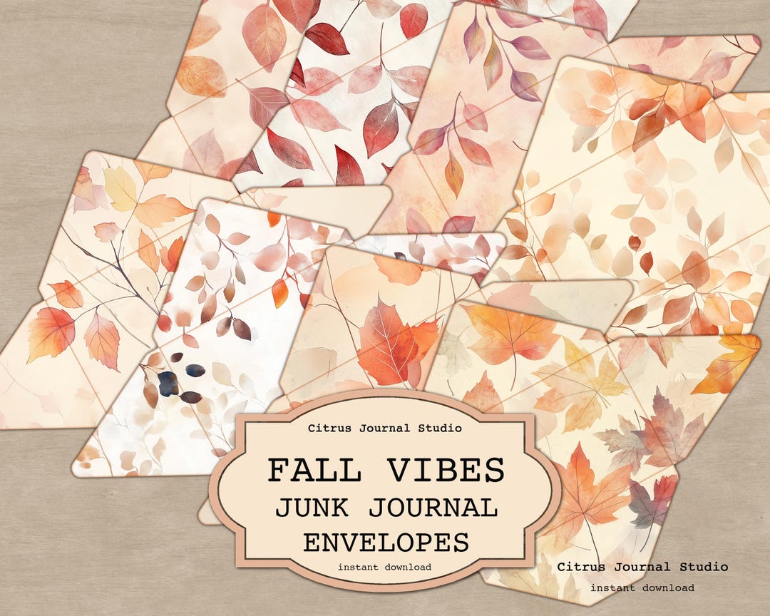 Fall Envelopes, Fall Vibes, Autumn Envelopes, Junk Journal Envelope ...
