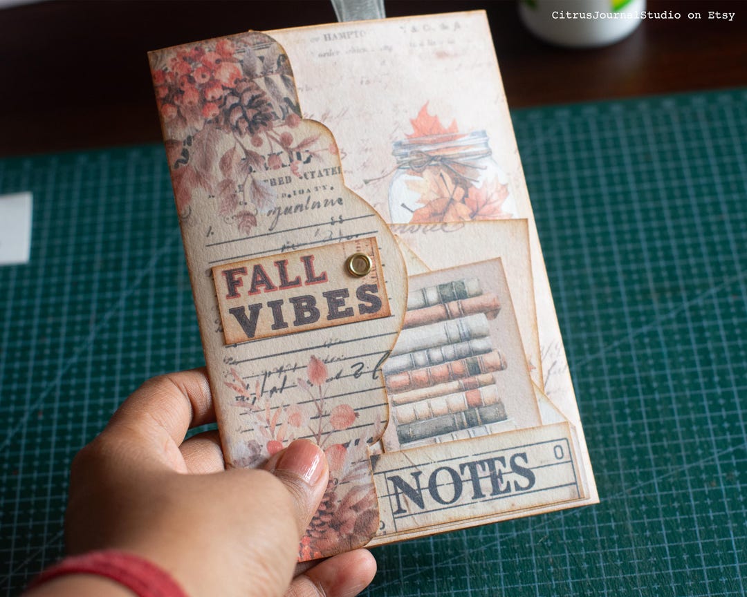 Autumn Folio, Junk Journal Folio, Folding Folio, Autumn Journal Tags ...