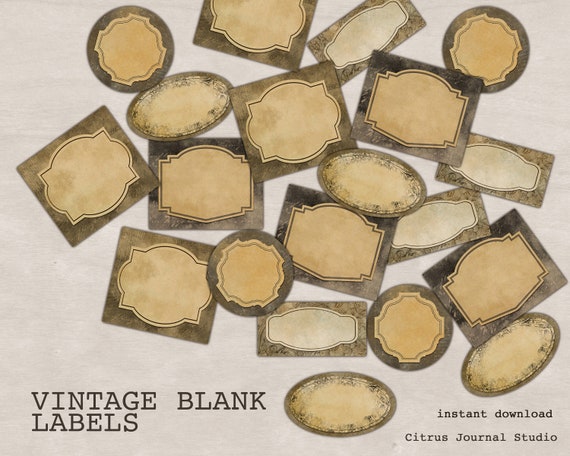Blank Label Vintage Label Ephemera Potion Label - Etsy