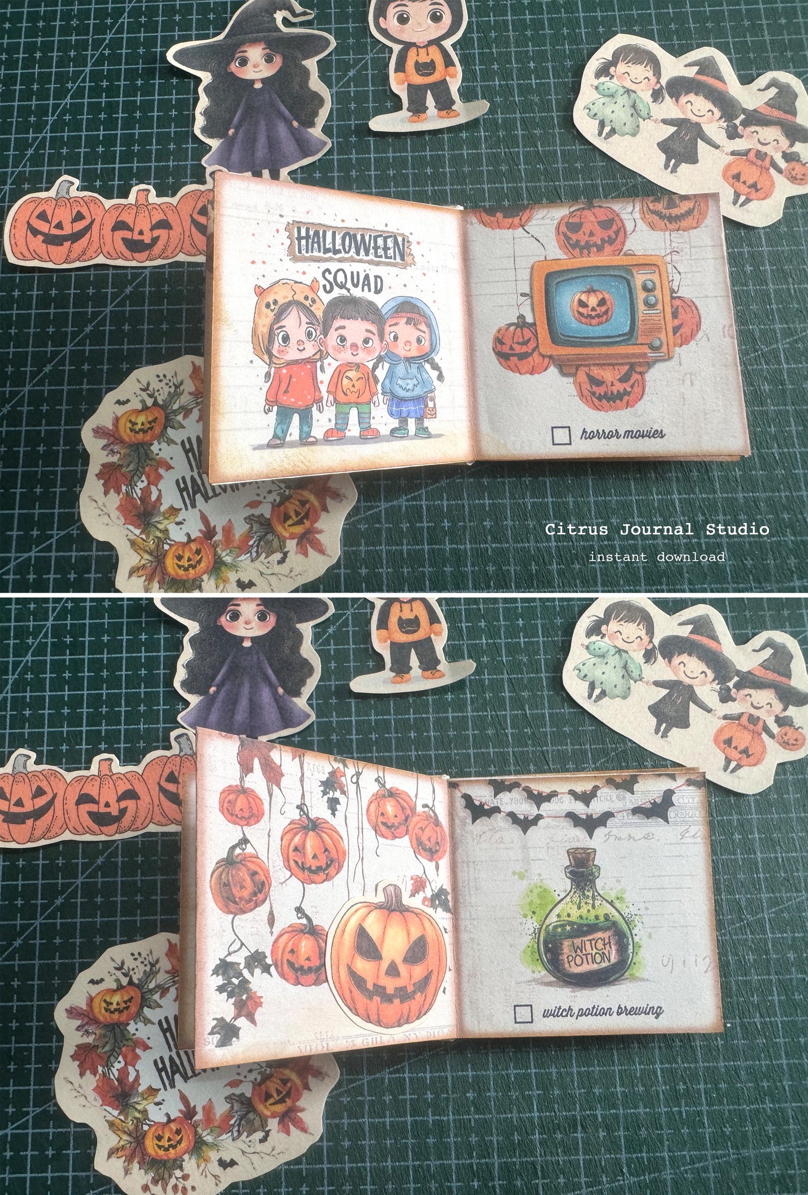Halloween Bucket List, Halloween Mini Book, Halloween List, Fussy Cuts ...