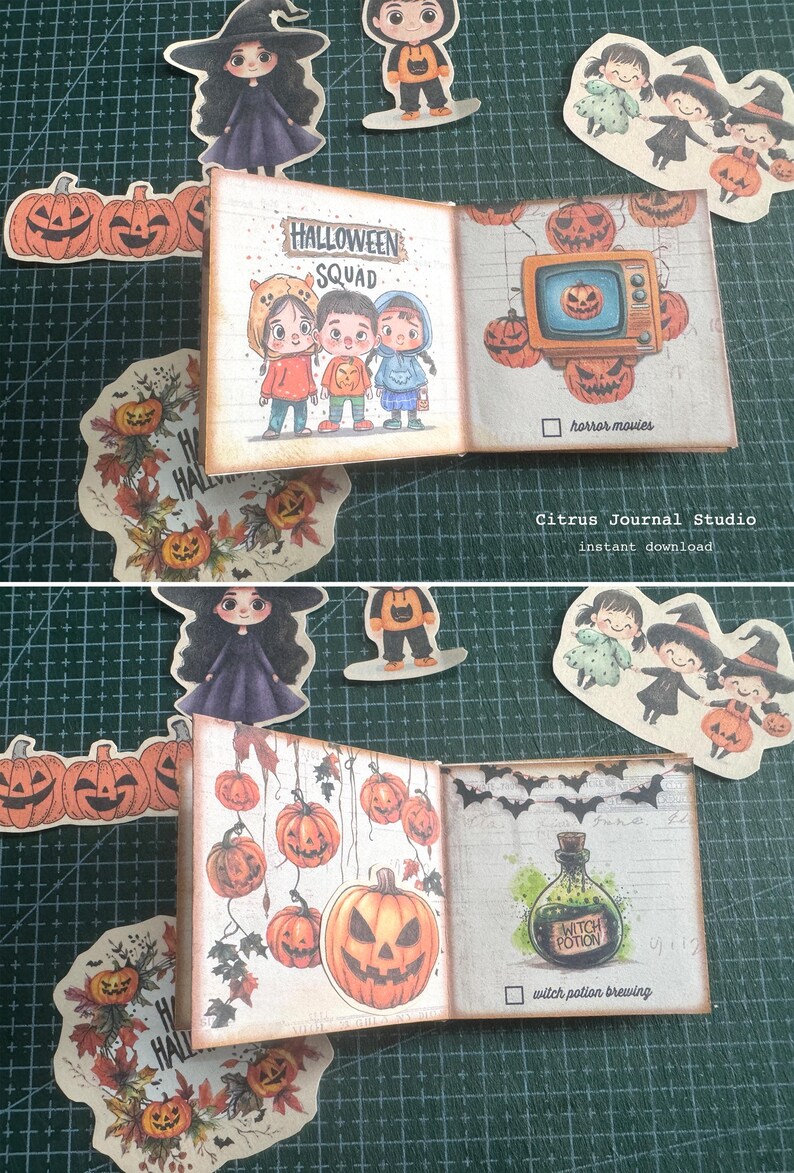 Halloween Bucket List, Halloween Mini Book, Halloween List, Fussy Cuts ...