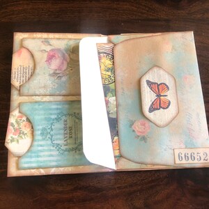 Shabby Chic, Folio Journal, Junk Journal Kit, Pocket Tag, Ephemera, Embellishment, Trifold ...