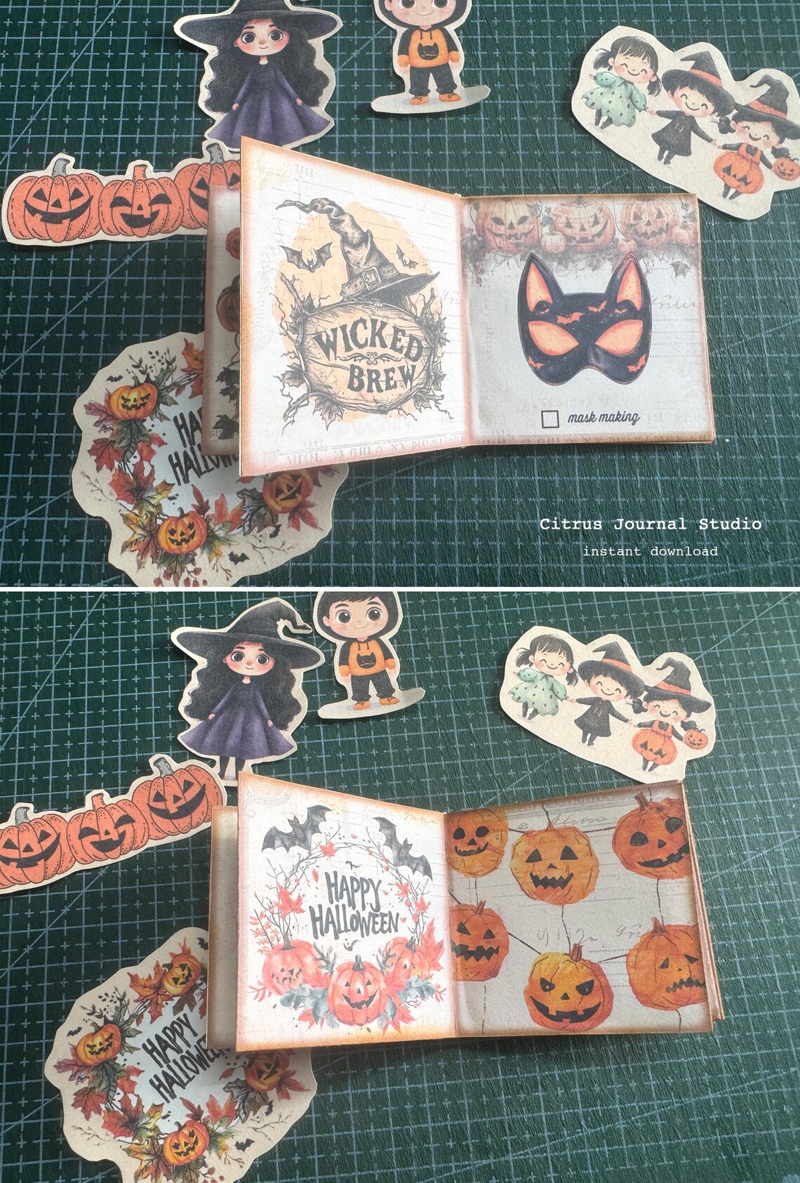 Halloween Bucket List, Halloween Mini Book, Halloween List, Fussy Cuts ...