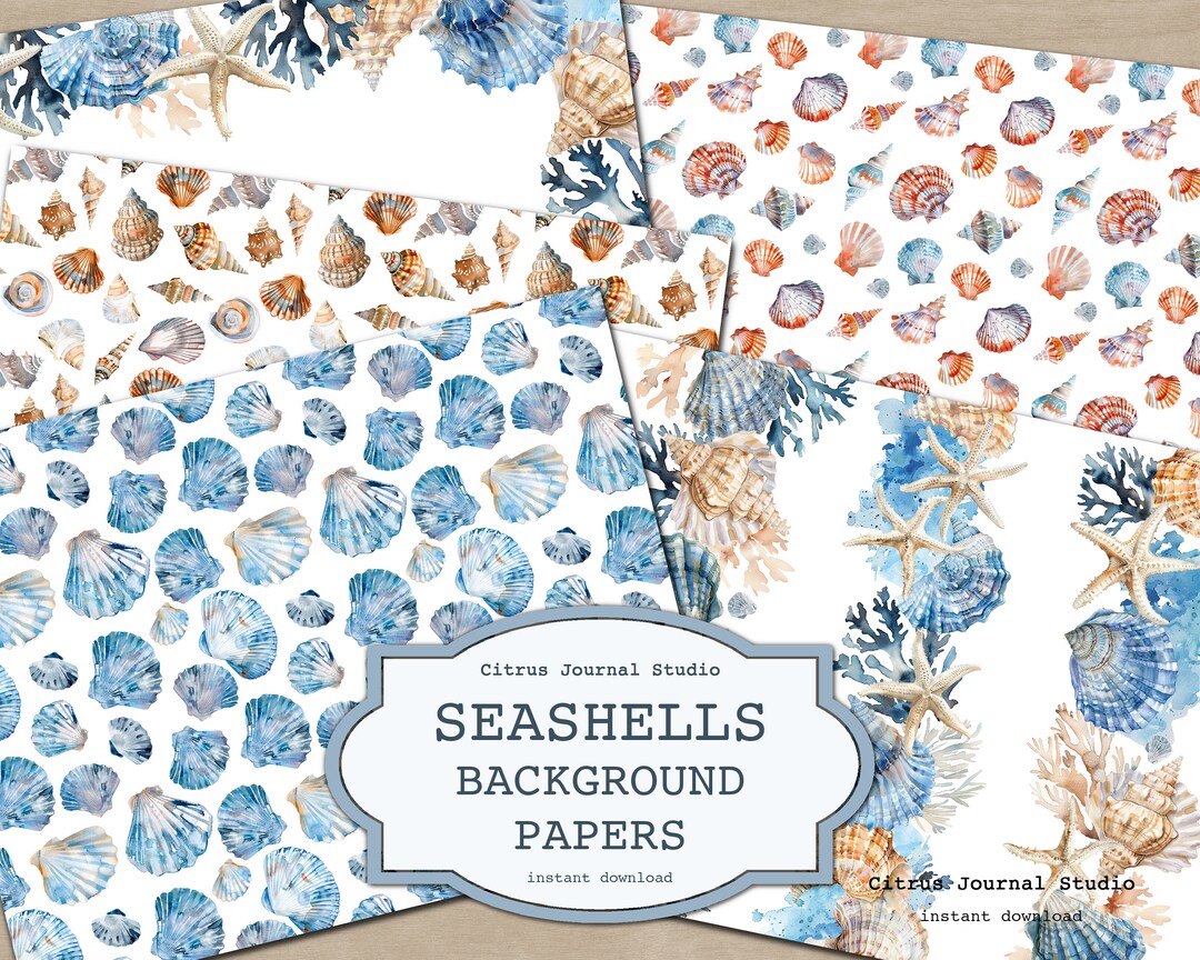 Ocean Junk Journal, Blue Junk Journal, Seashells, Junk Journal, Blue ...