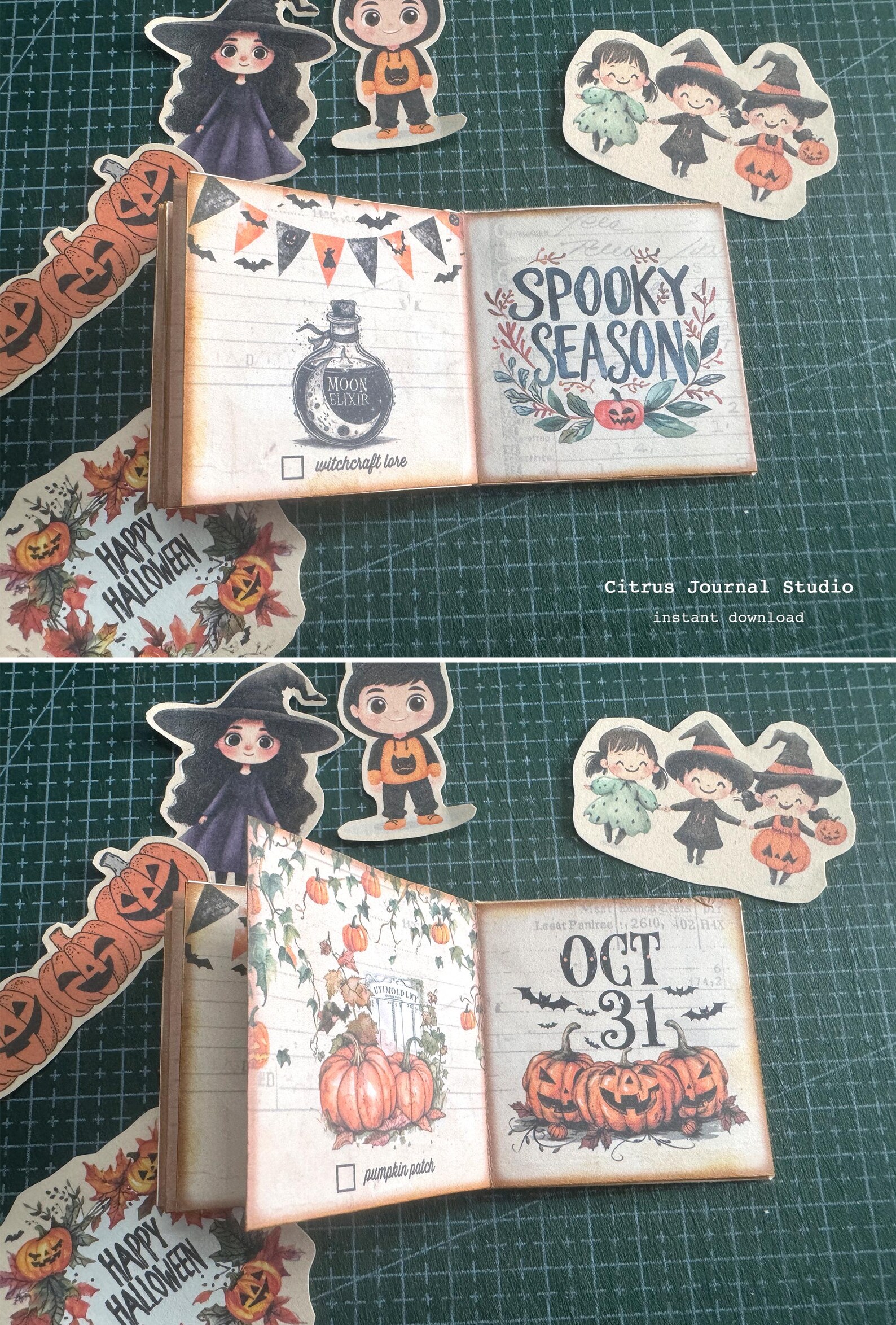 Halloween Bucket List, Halloween Mini Book, Halloween List, Fussy Cuts ...