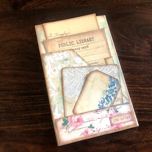 Shabby Chic, Folio Journal, Junk Journal Kit, Pocket Tag, Ephemera, Embellishment, Trifold ...
