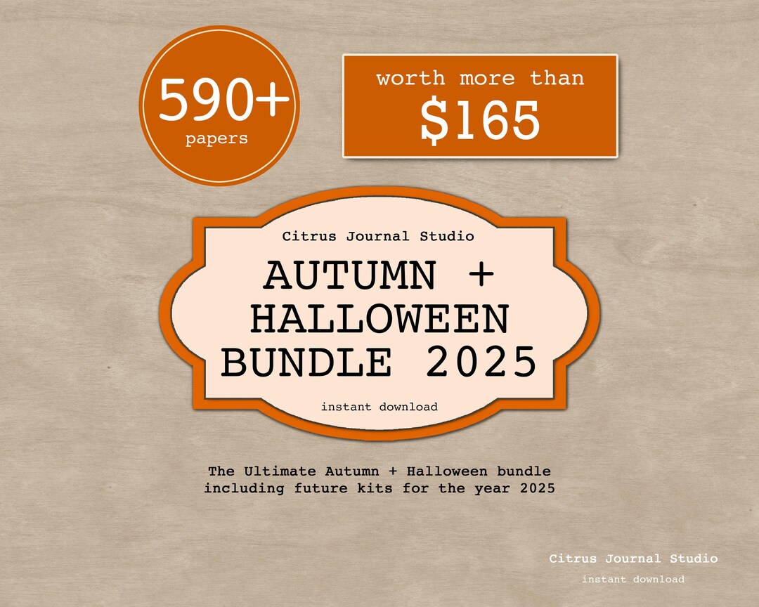 Autumn Halloween Bundle 2025,fall Junk Journal Bundle, Halloween Junk ...