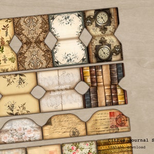 Junk Journal Tabs, Neutral Junk Journal Tabs, Vintage Ephemera ...