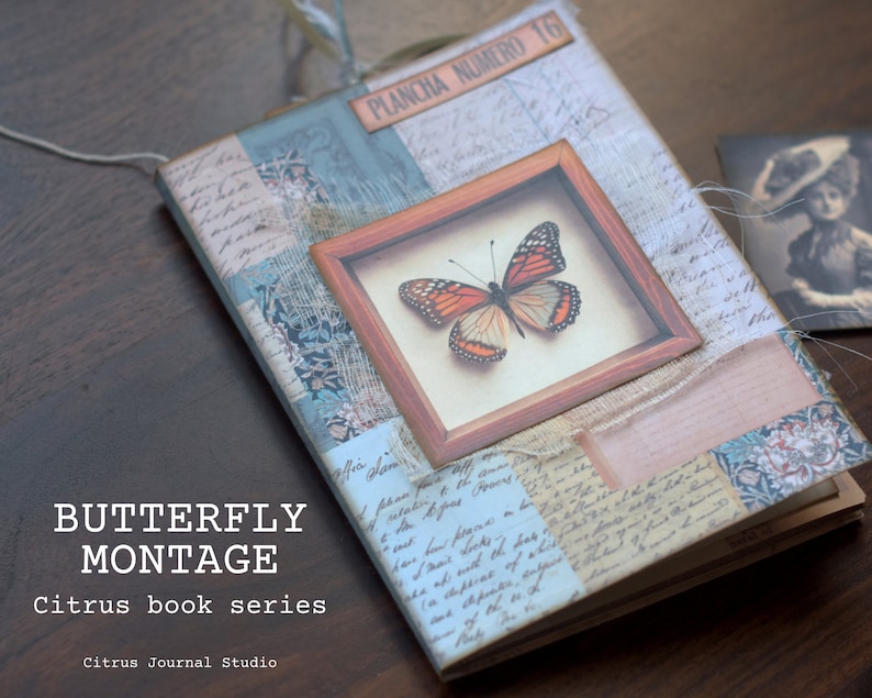 Butterfly Junk Journal Kit, Pocket Tag, Ephemera, Vintage Journal ...