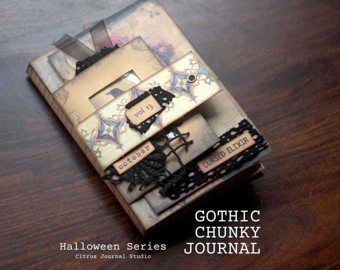 Gothic Journal, Halloween Junk Journal, Chunky Journal, Vintage ...