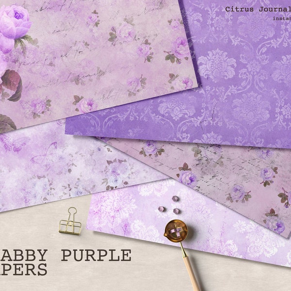 Purple Collage Kit - Etsy