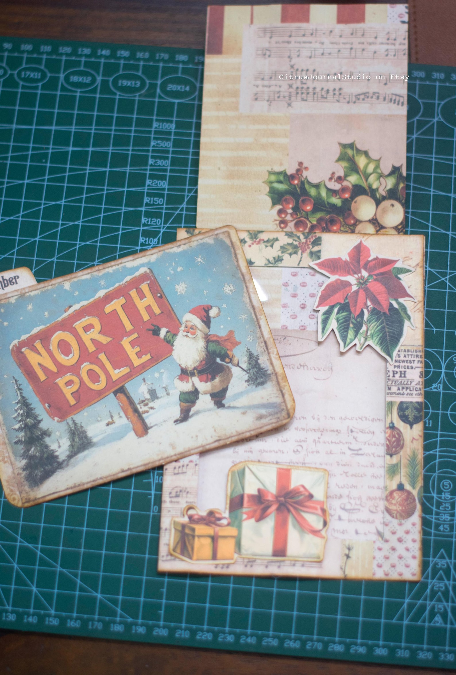North Pole Page Insert, Christmas Journal Page, Merry Christmas ...