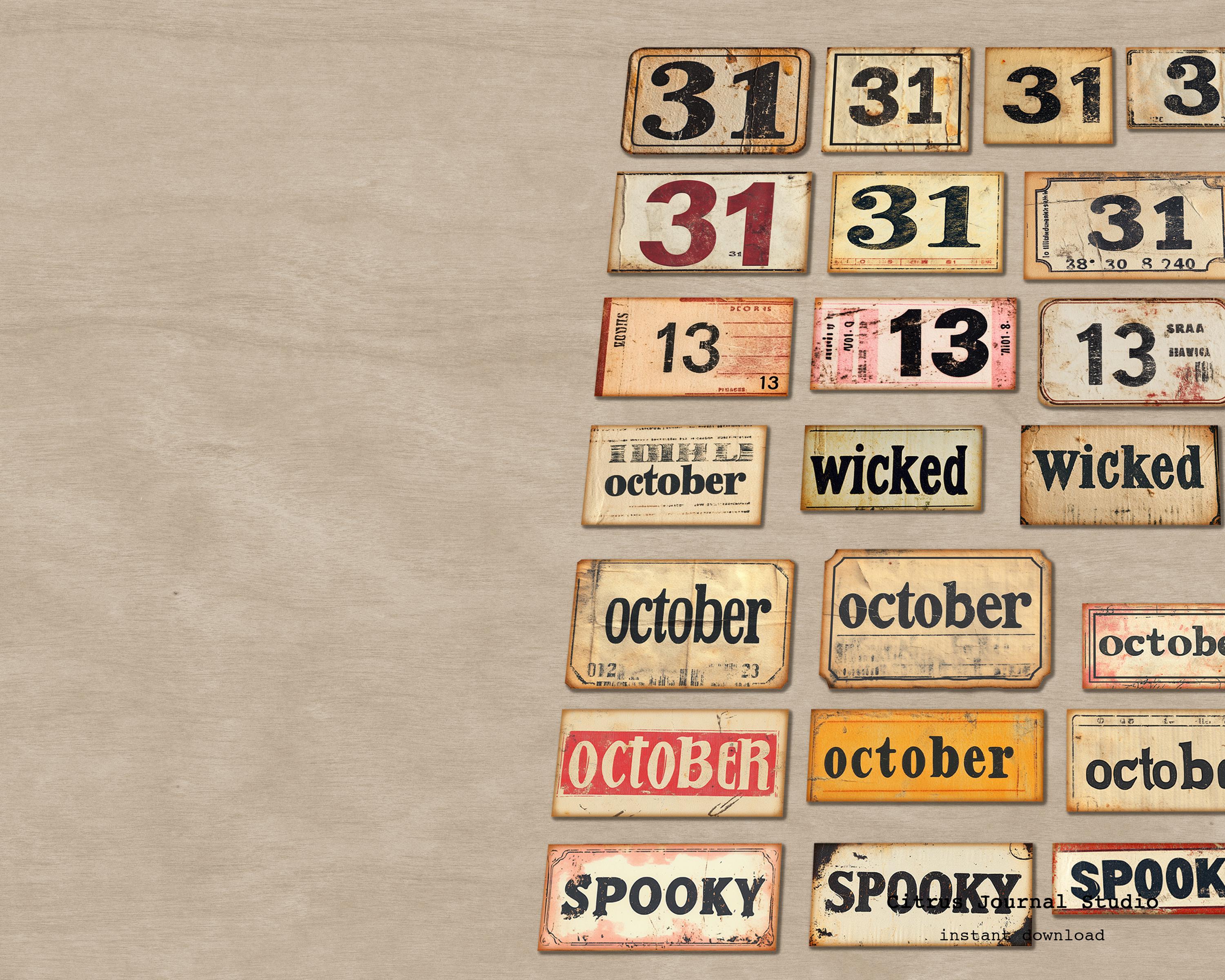October Labels, Halloween Labels, Vintage Halloween, October 31 ...