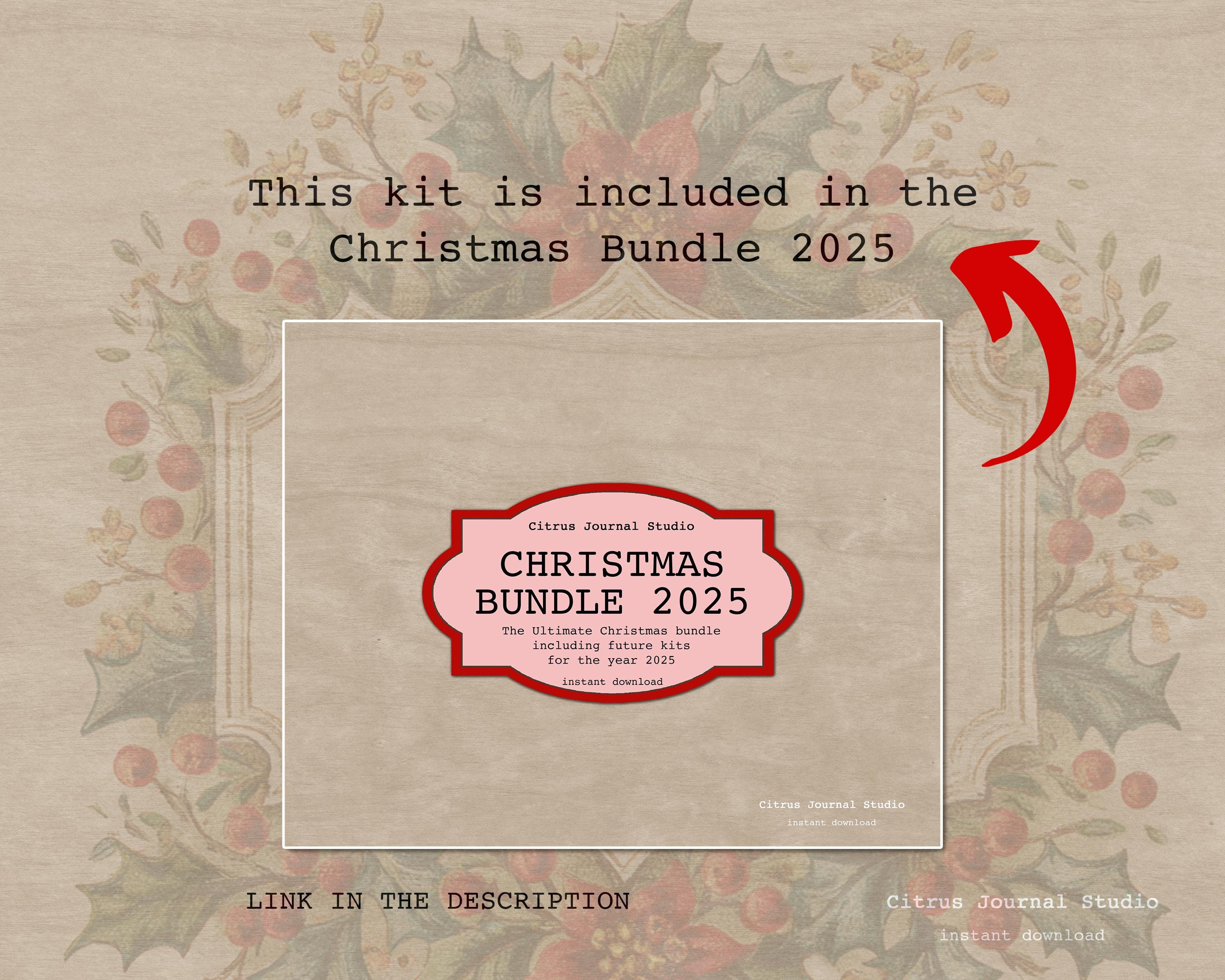 Christmas Journal Cards, 25 Days of Journal Prompts, Vintage Countdown ...
