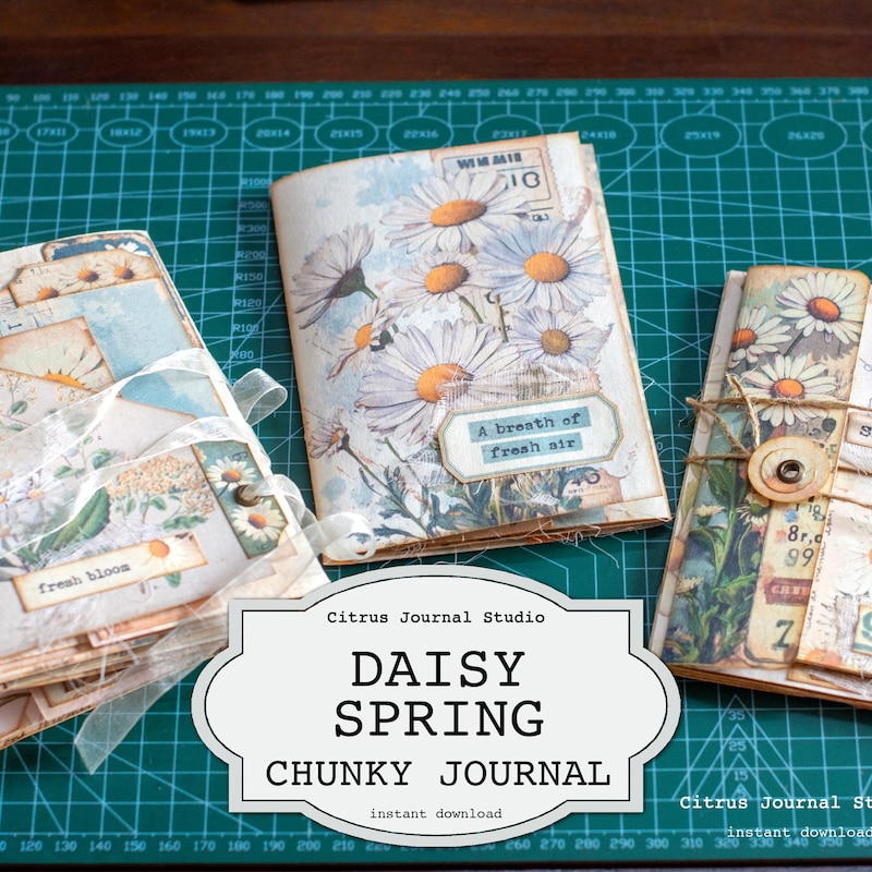 Vintage Daisy Junk Journal Kit - Etsy