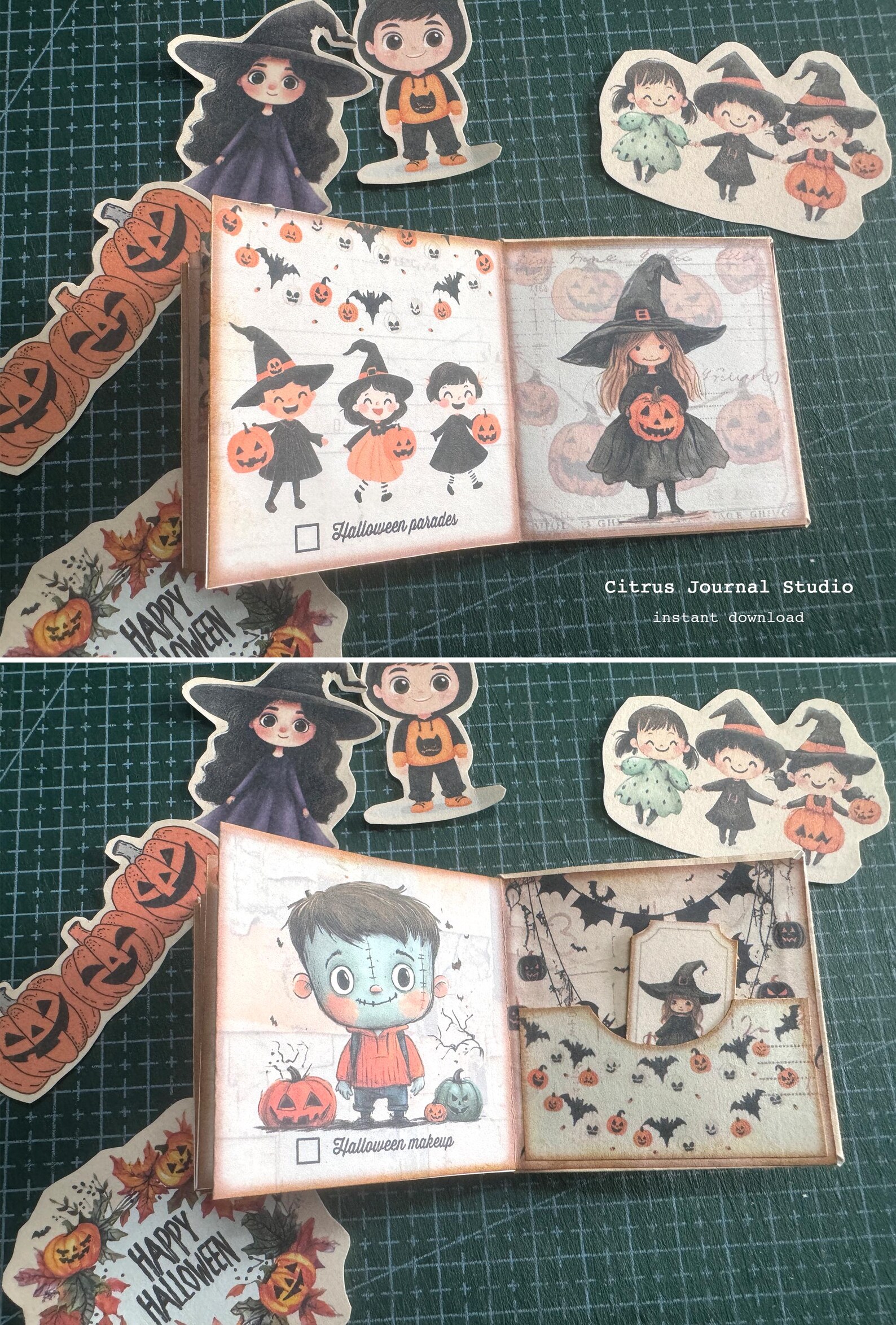 Halloween Bucket List, Halloween Mini Book, Halloween List, Fussy Cuts ...