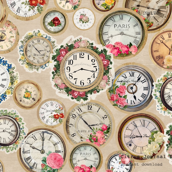 Shabby Chic Clock - Etsy