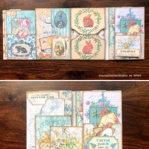 Buy Easter Lapbook, Junk Journal Kit, French Rabbit, Vintage Journal ...
