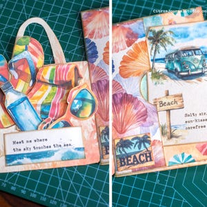 Beach Junk Journal Kit, Ocean Journal, Summer Coastal Folio, Tote Bag ...