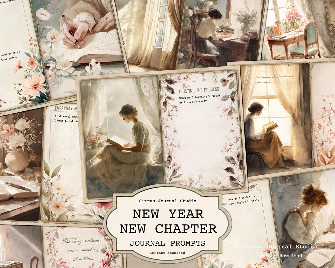 New Year New Chapter Junk Journal, 2026 Journaling Prompts - Etsy