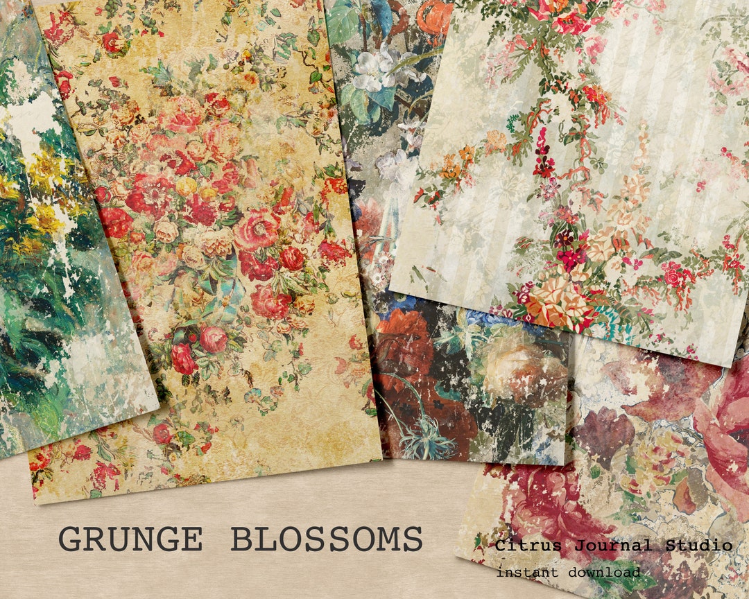 Junk Journal, Scrapbook Kit, Collage Sheet, Decorative Paper, Printable ...