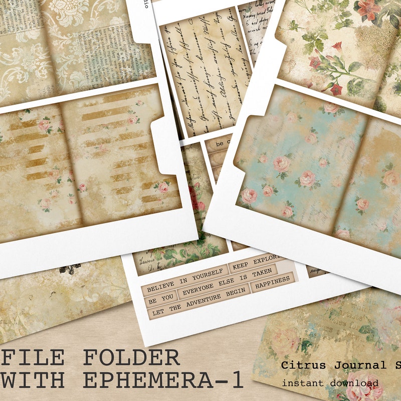 Printable File Folders - Etsy